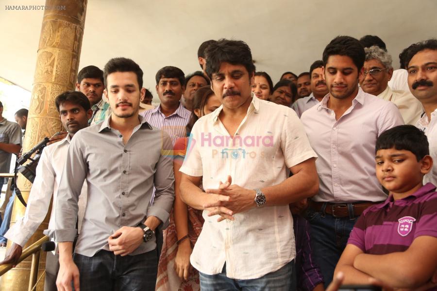 Akkineni Nagarjuna Family at sai baba Temple on 22nd May 2014 / Akkineni Nagarjuna - Bollywood ...